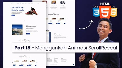 Part 18 Menggunkan Animasi Scrollreveal Responsive Website Design Html Css And Javascript
