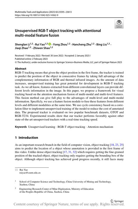 unsupervised rgb t object tracking with attentional multi modal feature