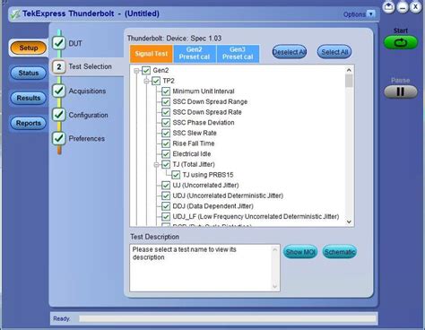 Tekexpress Thunderbolt Automated Test Solution Software Application