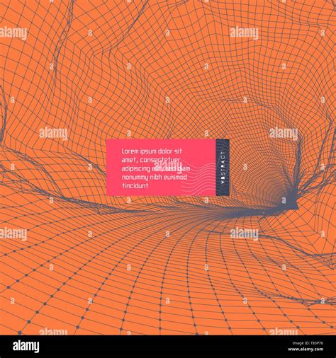 Lattice Structure Science Or Technology Background 3d Grid Surface Abstract Vector
