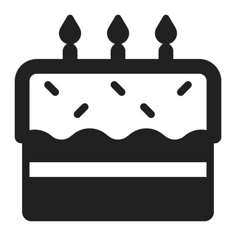 Birthday Cake Icon Fluentui Emoji Mono Iconpack Microsoft