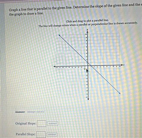solved graph a line that is parallel to the given line determine the