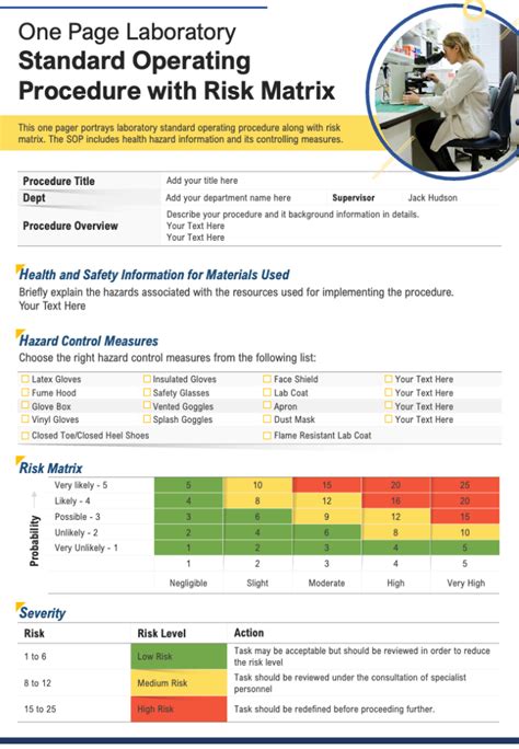 Must Have One Page Standard Operating Procedure Templates With Samples And Examples