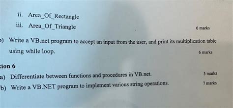 Solved Write A VB Net Program To Accept An Input From The Chegg Com