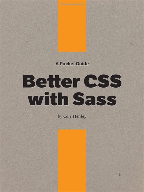 Better Css With Sass A Pocket Guide Pdf Cascading Style Sheets