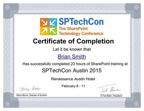Sharepoint Certificate Ppt