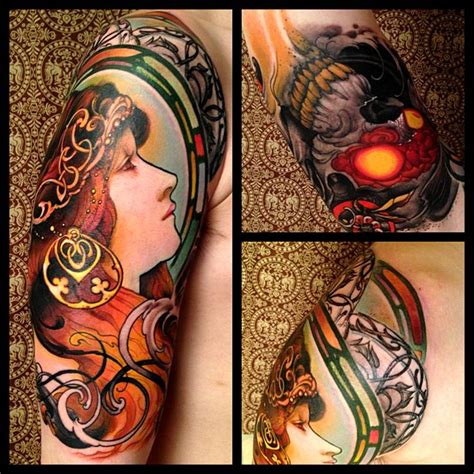 Thievinggenius Tattoo Done By Jeff Gogue Art Deco Tattoo Art