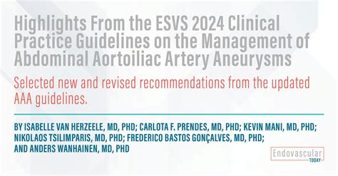 Highlights From The Esvs 2024 Clinical Practice Guidelines On The