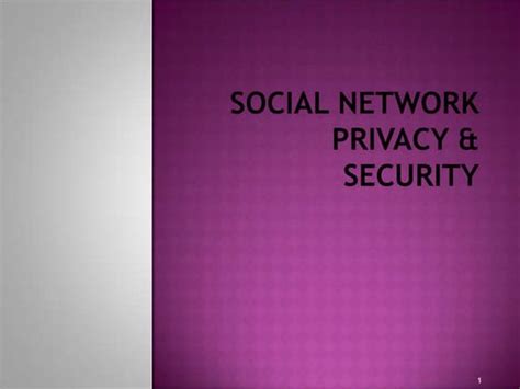 Social Networking Security Ppt