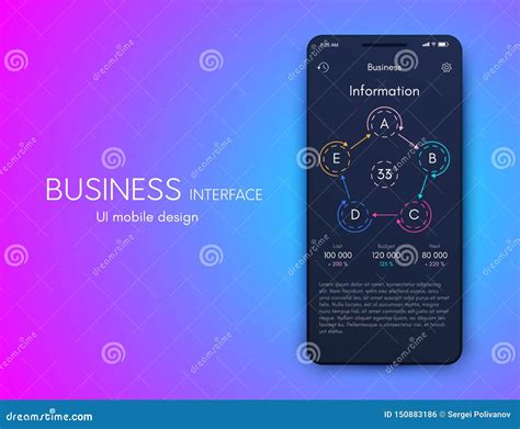 Infographics Mobile De Graphiques De Vecteur Avec Cinq Options Calibre Pour Cr Er Des