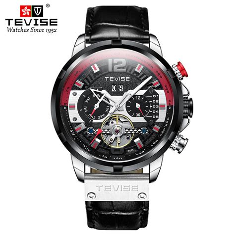 Tevise Men Watch Elegant Brand Famous Luxury Quartz Rose Gold Watches ...