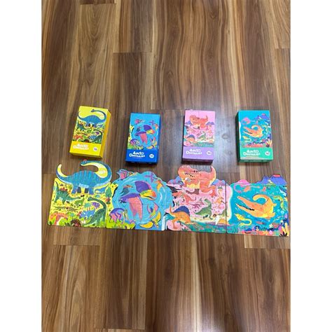 （客訂）【西班牙 Joanmiro 原創美玩】四合一拼圖 夜光恐龍時代 蝦皮購物