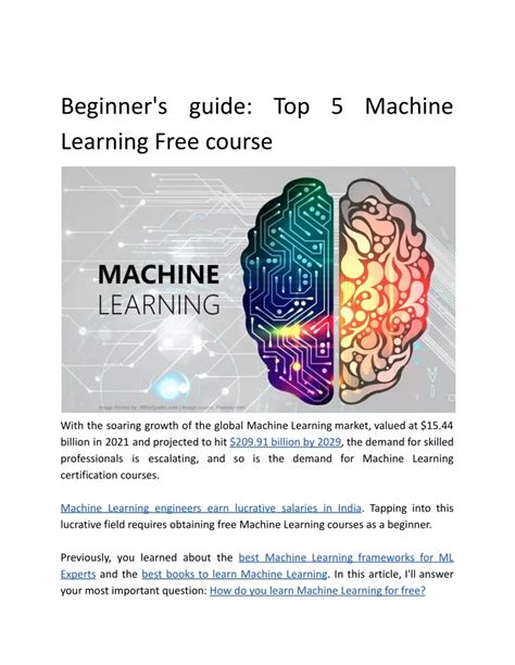 PPT - Beginner's guide_ Top 5 Machine Learning Free course PowerPoint ...