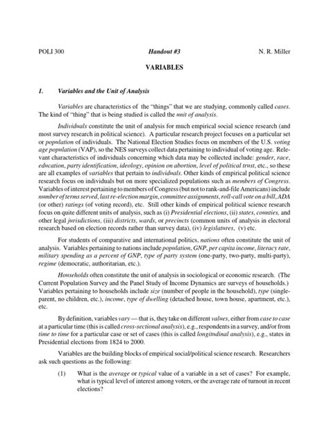 3 Variables Pdf Level Of Measurement Categorical Variable
