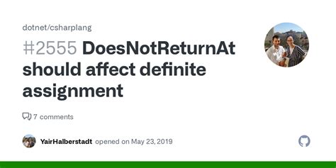 Doesnotreturnattribute Should Affect Definite Assignment · Issue 2555