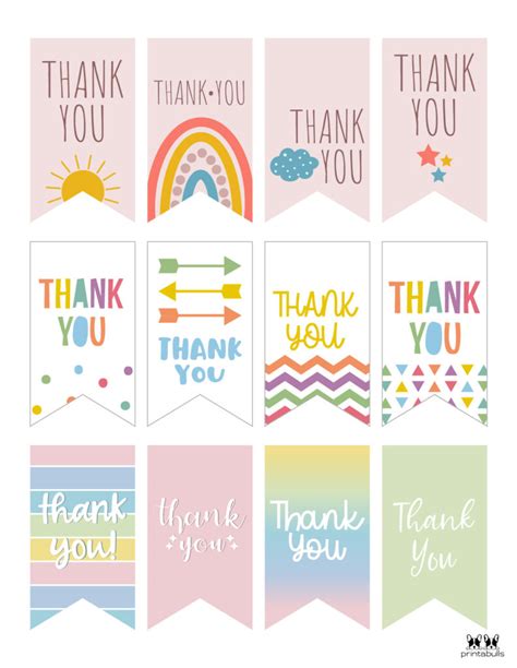 Editable Thank You Tag Printable Thank You Tag Wedding Favor Tag