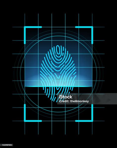 Fingerprint Identification Scan Fingerprint Security Or Identification System Concept Futuristic