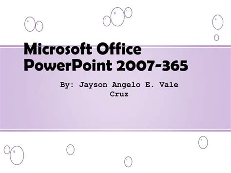 Introduction To Microsoft Power Point 2007 Pdf