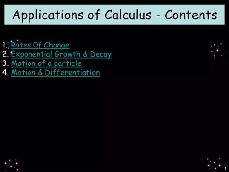 PPT Applications Of Calculus Contents PowerPoint Presentation Free Download ID 4842787