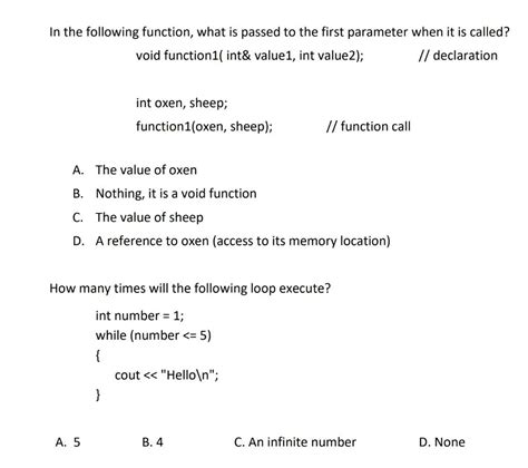 Solved In The Following Function What Is Passed To The Chegg