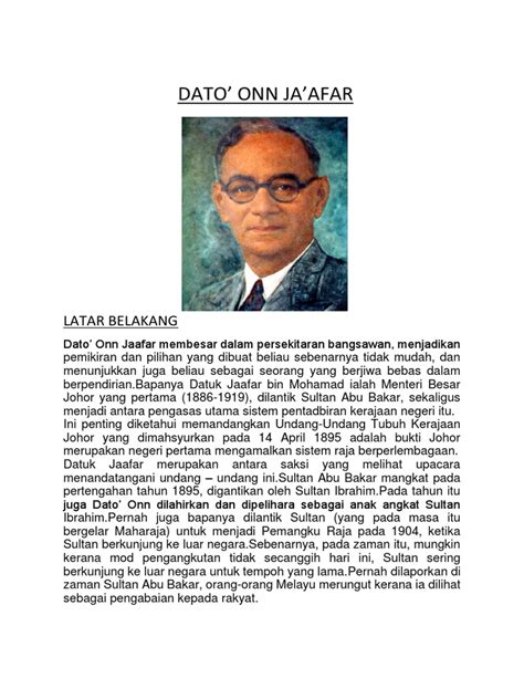 Apakah Hubungan Antara Onn Jaafar Dan Mahathir Nerveploaty