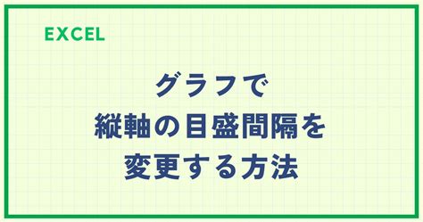 Excelのグラフで縦軸の目盛間隔を変更する方法