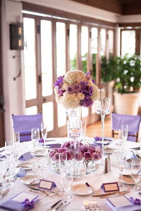 Lavender Centerpieces Junebug Weddings Photo Gallery Purple Table