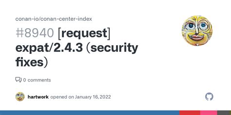 Request Expat Security Fixes Issue Conan Io Conan Center Index GitHub
