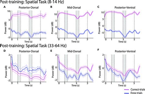 Error Trials Time Course Of Spectral Power In Correct And Error Trials Download Scientific