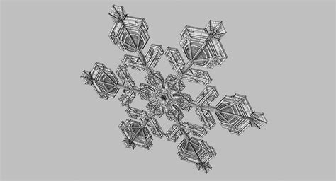 3d Realistic Snowflake 5 Turbosquid 1369665