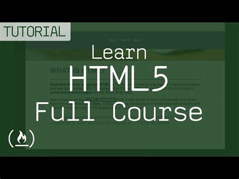 Free Video Learn HTML Full Course With Code Samples From FreeCodeCamp Class Central