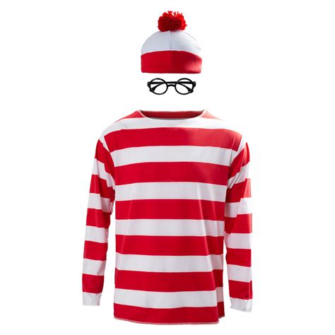 Where‘s Waldo Waldo And Friends Shirt Halloween Cosplay Costume Fancy