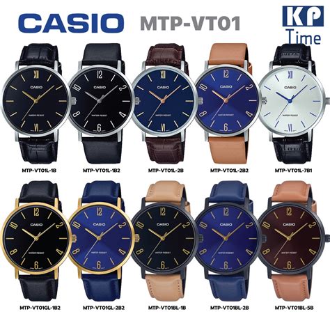 Casio นาฬิกาข้อมือผู้ชาย สายหนัง รุ่น Mtp Vt01 ของแท้ประกันศูนย์ Cmg Shopee Thailand