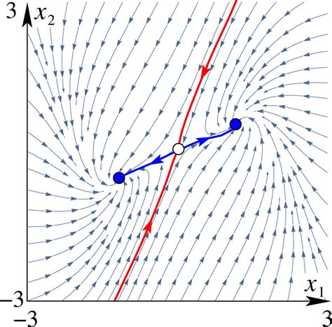 velocity field of a sample dynamical system for a two dimensional