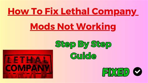 How To Fix Lethal Company Mods Not Working - YouTube