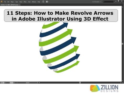 11 steps how to make revolve arrows in adobe illustrator using 3d ef…