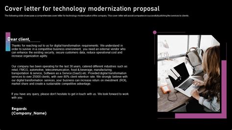 Cover Letter For Technology Modernization Proposal Ppt Pictures Ppt Example