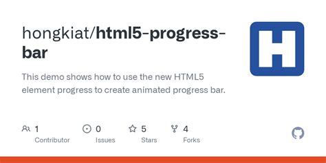 Github Hongkiathtml5 Progress Bar This Demo Shows How To Use The