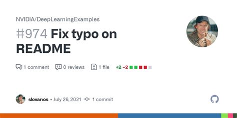 Fix Typo On README By Slovanos Pull Request NVIDIA DeepLearningExamples GitHub