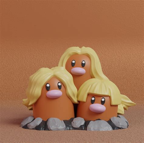 Dugtrio Funny 3d Print Dugtrio Funny 3d 3d Print Details Mftztr