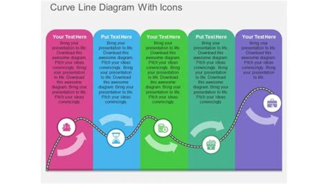 Curve Line Diagram With Icons Powerpoint Template