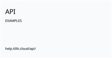 Examples Api