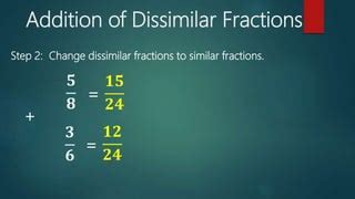 Addition Of Fractions PPTX Addition Of Fractions PPTX