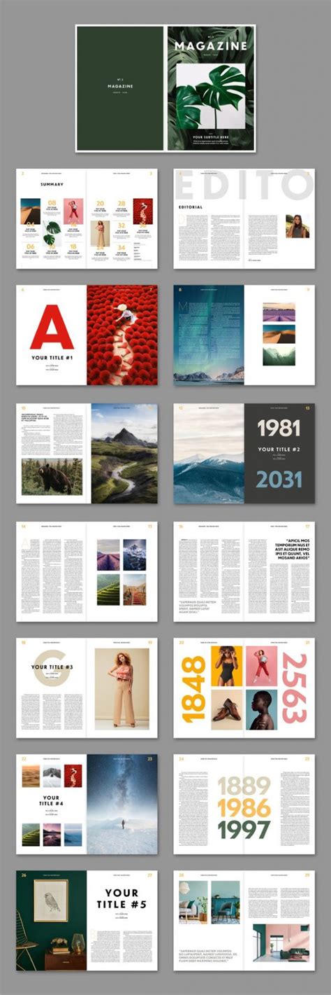 A Colorful Fully Customizable Magazine Template For Adobe InDesign
