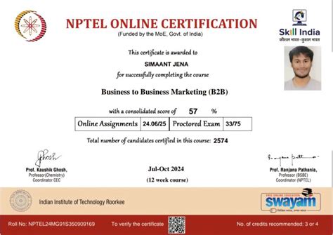 Simaant Jena On Linkedin Nptel Certification Skilldevelopment