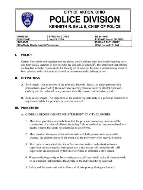 Fillable Online City Of Akron Police Division Policy Fax Email Print