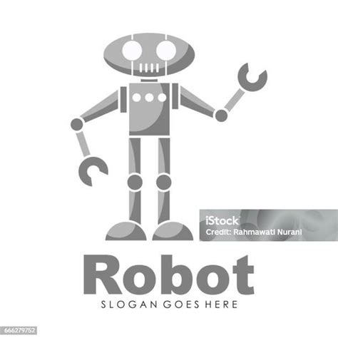Vektor Ilustrasi Desain Robot Keren Ilustrasi Stok Unduh Gambar