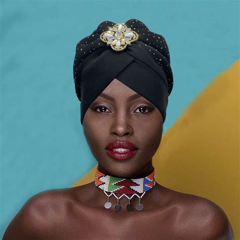 나이지리아 웨딩 젤 다이아몬드 여성용 아프리카 머리 장식 주름 터번 모자 여성용 머리 랩 이슬람 보닛 모자 터번 모자