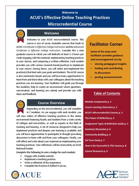 Effective Online Teaching Practices An Introduction To Acues