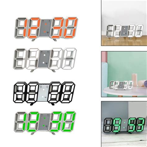 Led Wall Clock 1224 Hour Display Date Time Desk C Vicedeal
